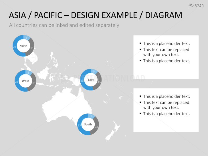 PowerPoint Map Asia - Pacific | PresentationLoad