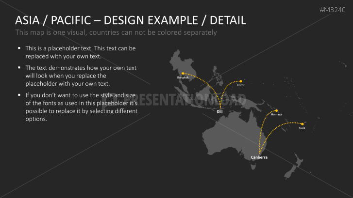 PowerPoint Map Asia - Pacific | PresentationLoad