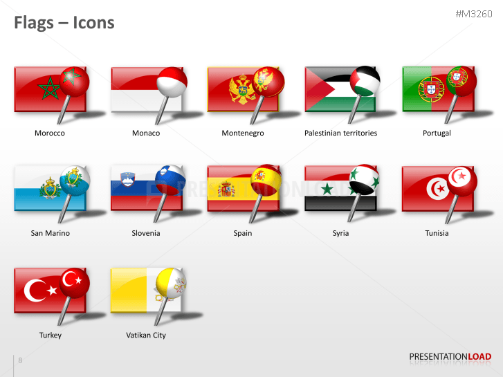 PowerPoint Map Mediterranean Countries | PresentationLoad