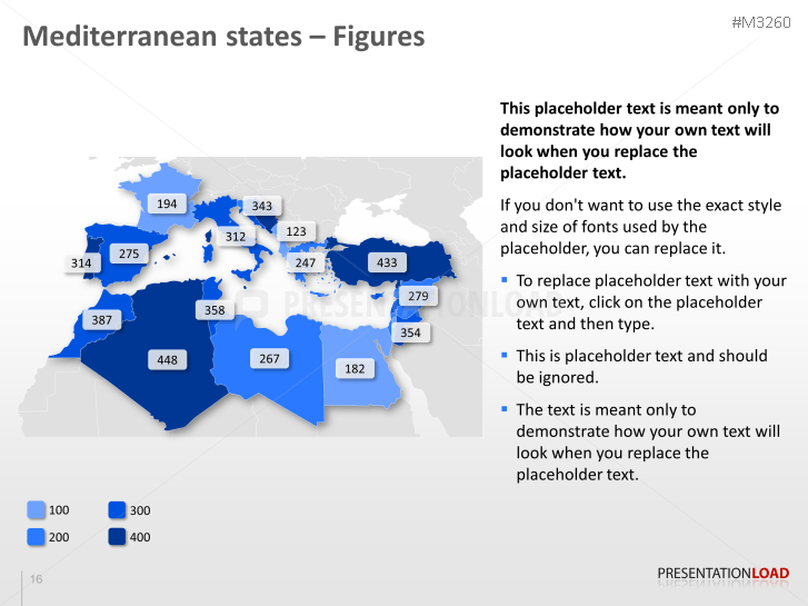 PowerPoint Map Mediterranean Countries | PresentationLoad