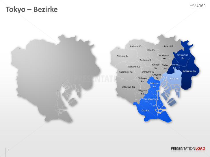 PowerPoint Stadtplan Tokyo | PresentationLoad
