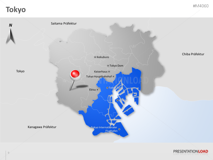 PowerPoint Stadtplan Tokyo | PresentationLoad