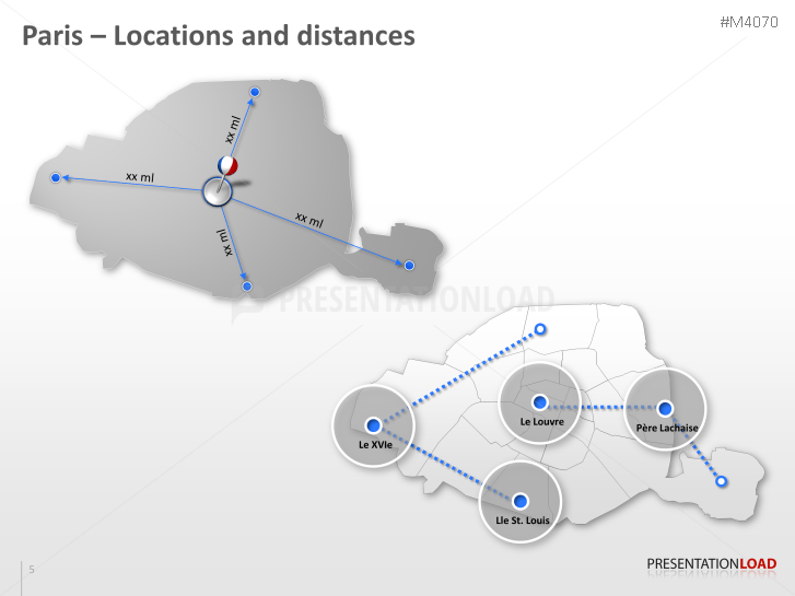 PowerPoint City Map Paris | PresentationLoad