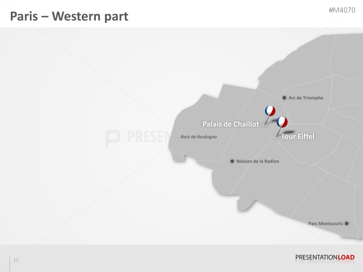 PowerPoint City Map Paris | PresentationLoad