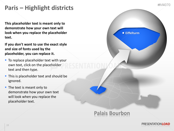 PowerPoint City Map Paris | PresentationLoad