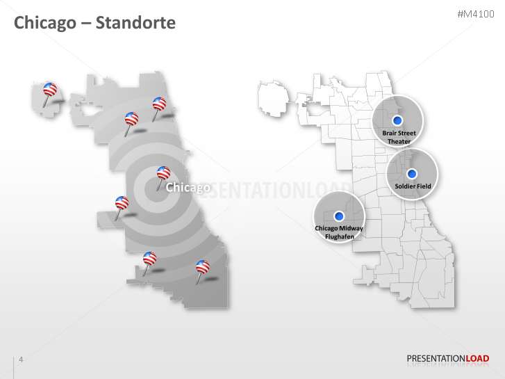 PowerPoint Stadtplan Chicago (USA) | PresentationLoad