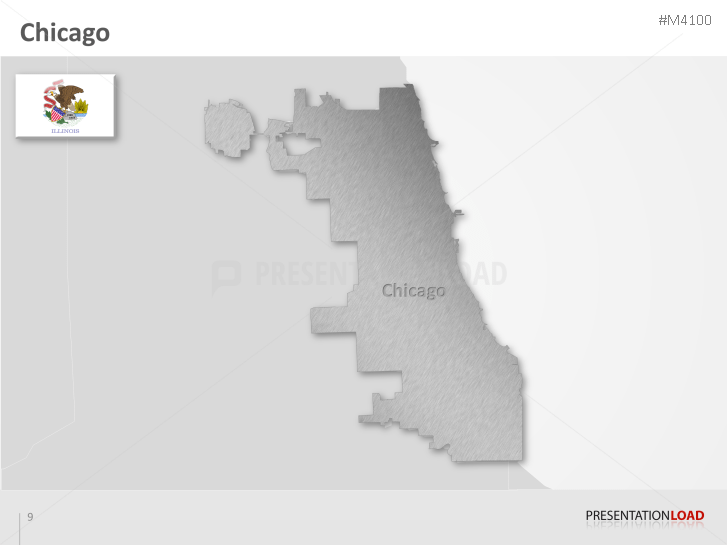 PowerPoint Stadtplan Chicago (USA) | PresentationLoad