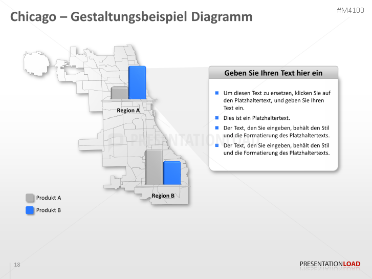 PowerPoint Stadtplan Chicago (USA) | PresentationLoad